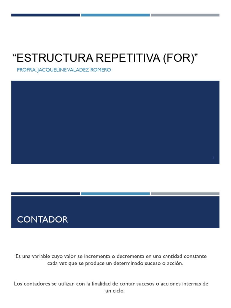 Estructura Repetitiva For | PDF