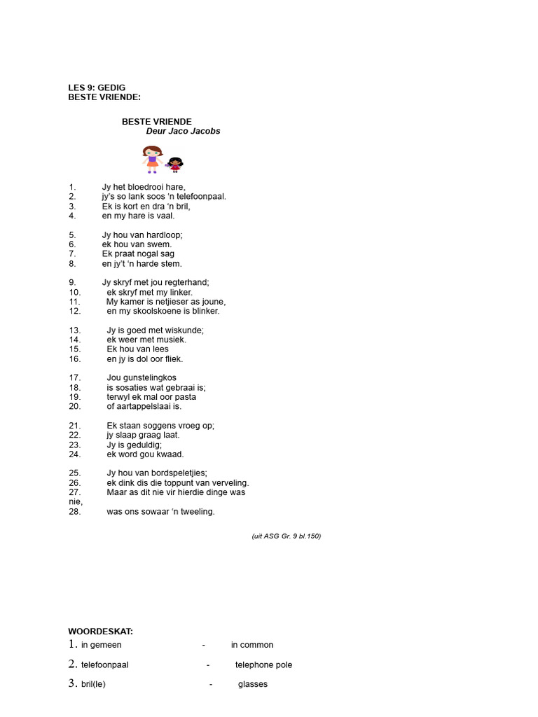 FW Gedig en Koortverhale KW 2 | PDF