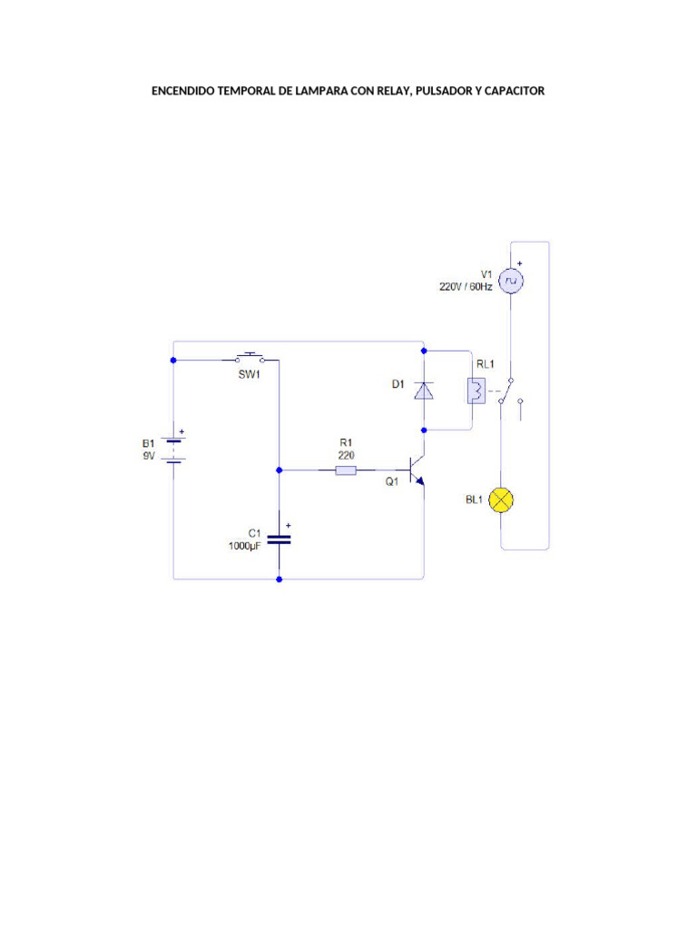 Encendido Temporal de Lampara Con Relay | PDF