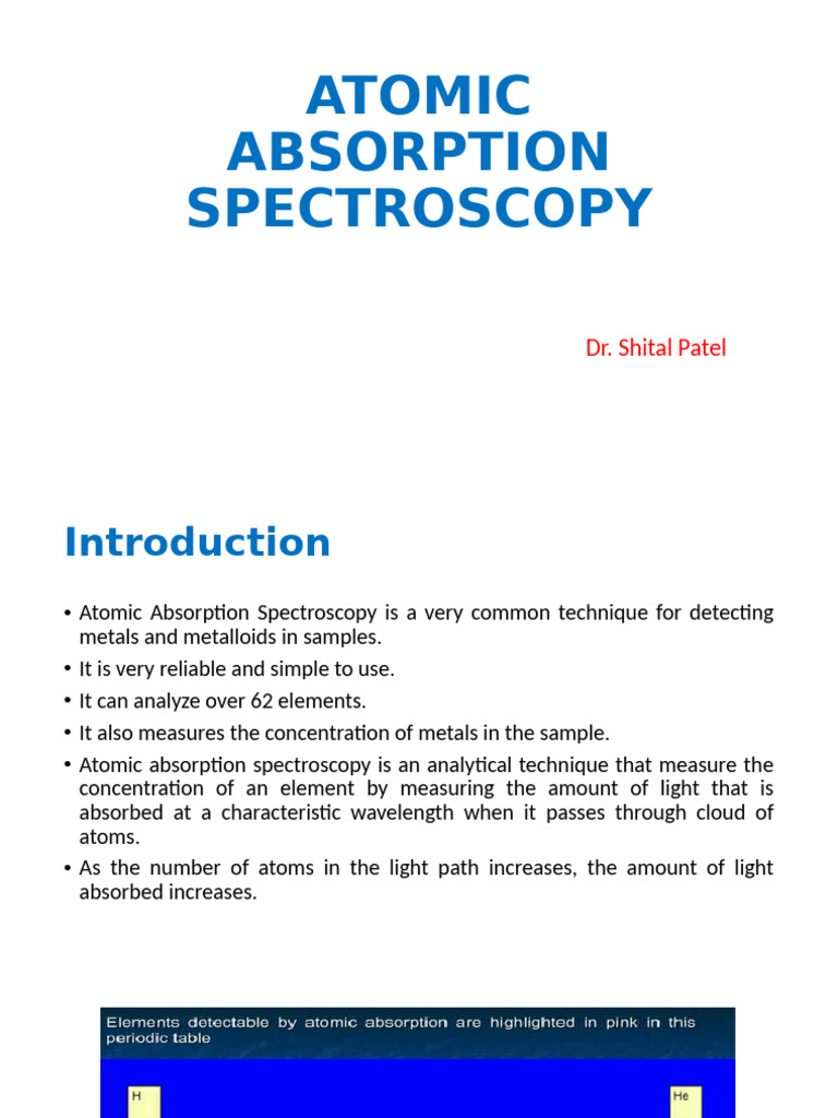 Atomic Absorption Spectros | PDF | Atomic Absorption Spectroscopy | Absorption Spectroscopy