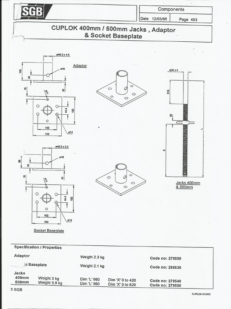 SGB Socket Base | PDF