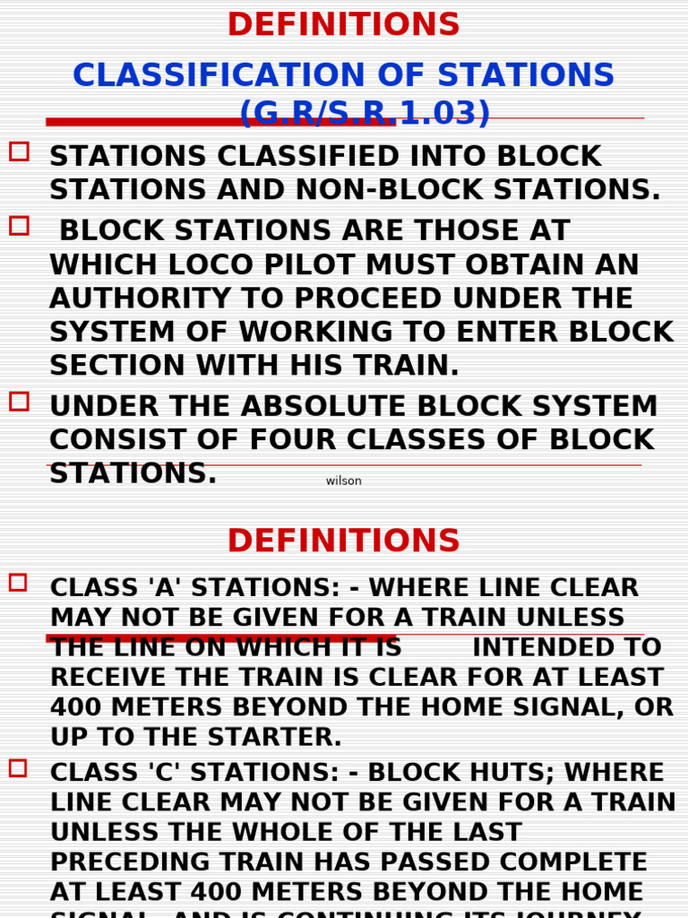 Classification of Stations | PDF