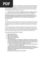 Ra 9275 - Philippine Clean Water Act | PDF | Water Pollution | Water ...