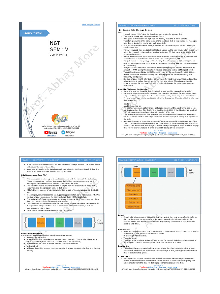 MongoDB MMAPv1 Storage Engine Guide | PDF | Computer Data Storage | Computer File