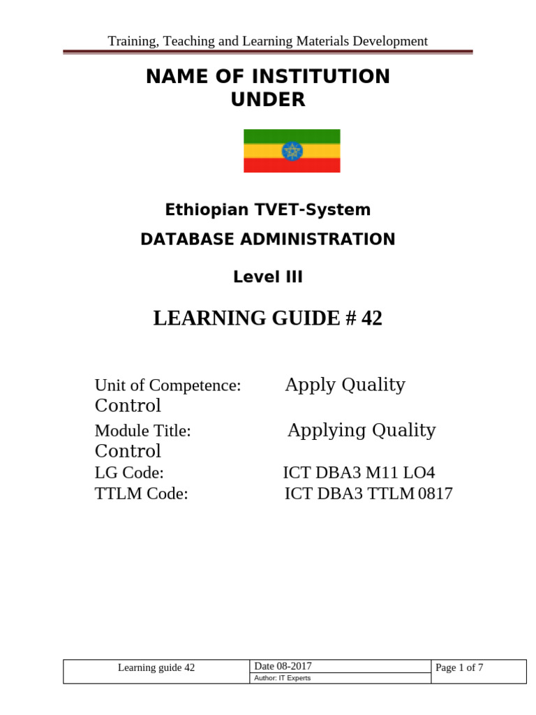 LO4 Apply Quality Control | PDF | Violence | Risk