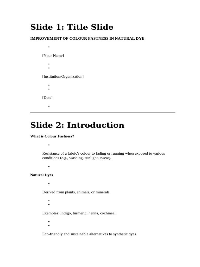 Ref Slide | PDF | Dyeing | Dye