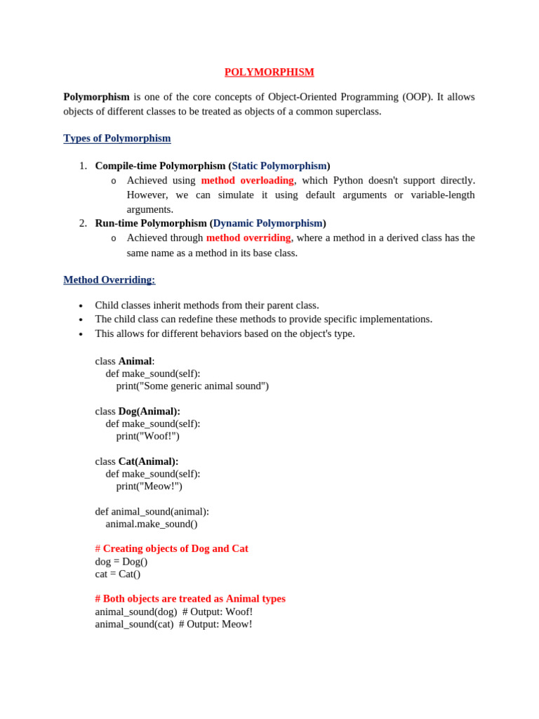 UNIT 5- Polymorphism | PDF | Method (Computer Programming ... UNIT 5- Polymorphism | PDF | Method (Computer Programming ...