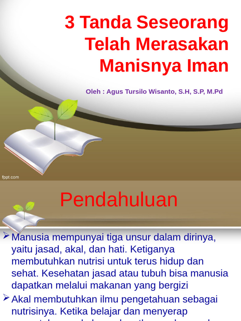 Tanda Manisnya Iman dalam Cinta | PDF