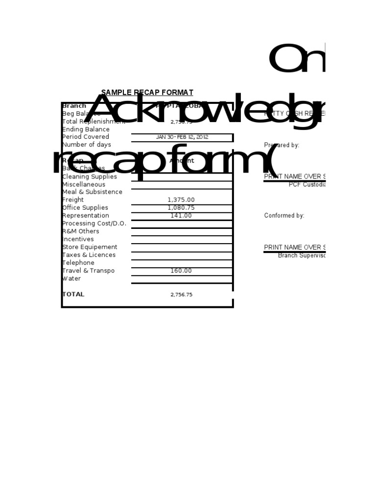 Hand Written: Sample Recap Format | PDF | Payments | Economies