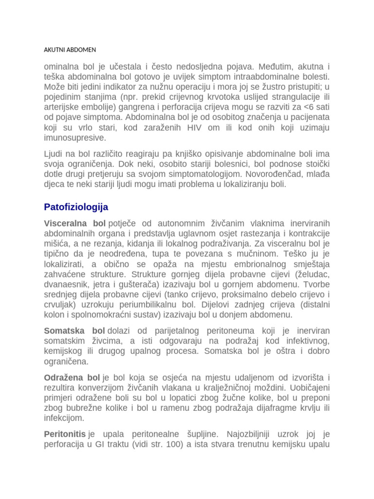 Akutni Abdomen | PDF