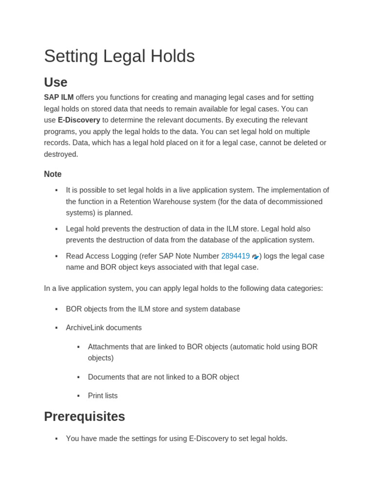 Legal hold | PDF | Databases | Computer File