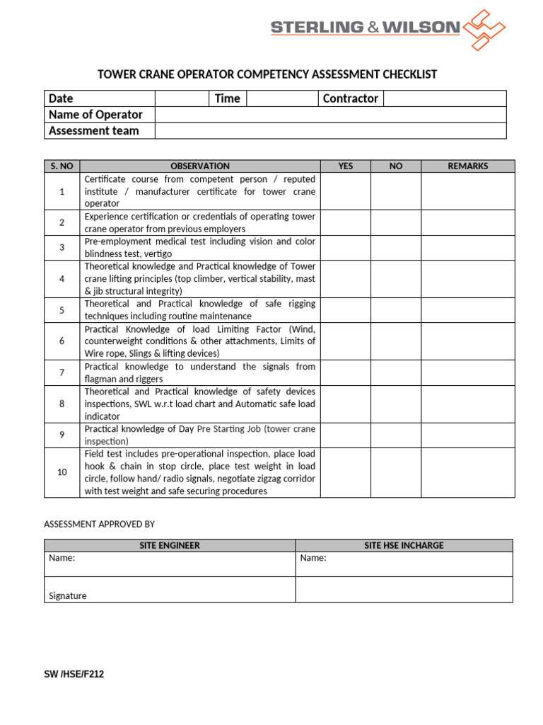 12.tower Crane Operator | PDF