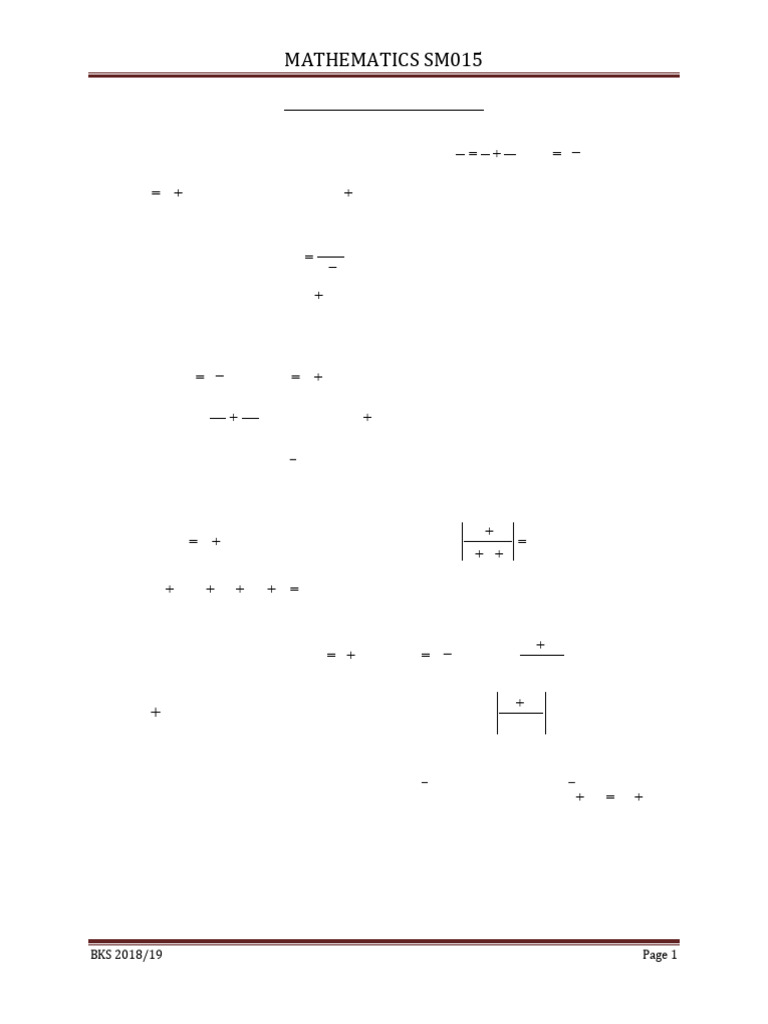 Pyq Mathematics Sm015 | PDF | Complex Number | Equations