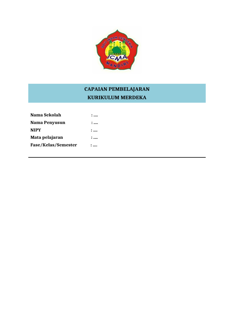 Contoh Format CP - SDIT - REV - 2025 | PDF