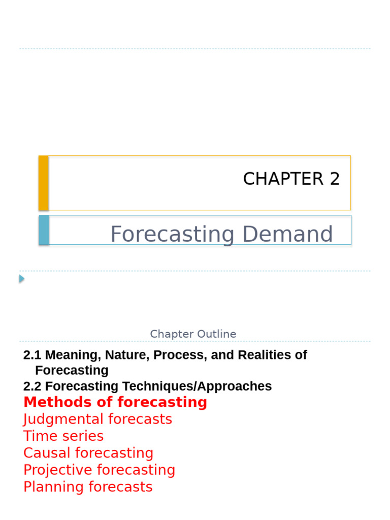 Inventory management Ch2 Demand Forecasting | PDF | Forecasting | Time Series