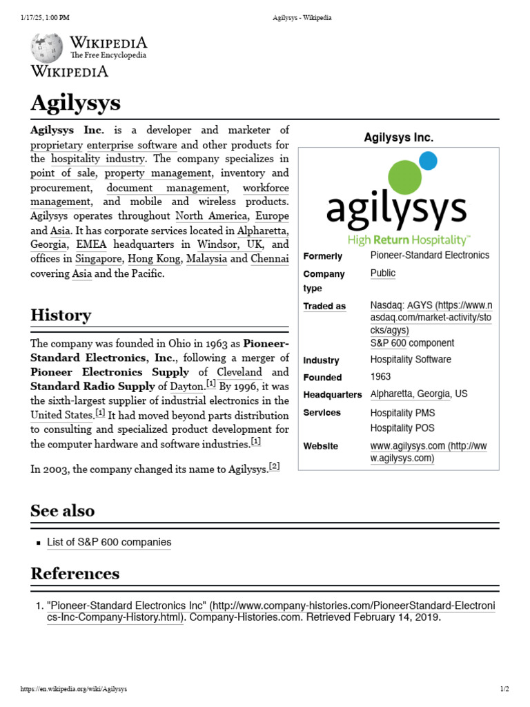 Agilysys Advance Integration Guide | PDF | Nasdaq | Information Technology