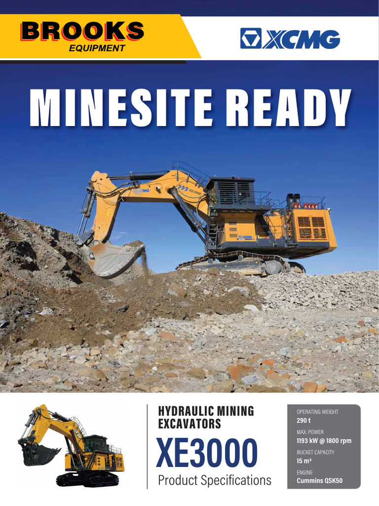 BE XCMG XE3000 Spec Sheet | PDF