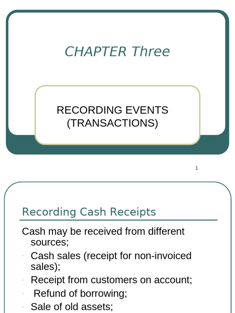 I Recording Transactions | PDF | Receipt | Debits And Credits
