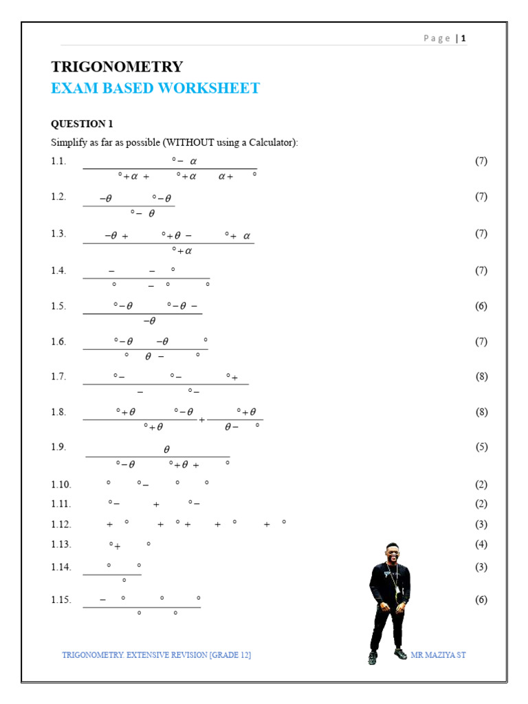 Trigonometry Extensive Revision 2024. | PDF | Trigonometry | Complex Analysis