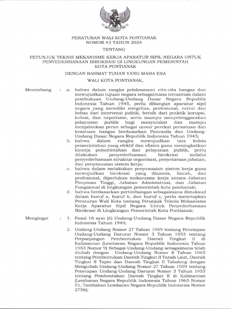 Perwa Mekanisme Kerja - 250106 - 110240 | PDF