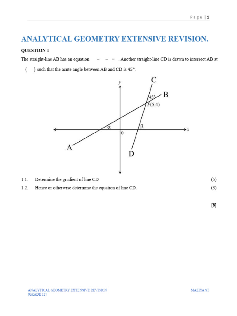 6._ANALYTICAL_GEOMETRY_EXTENSIVE_REVISION. (1) | PDF | Circle | Line ...