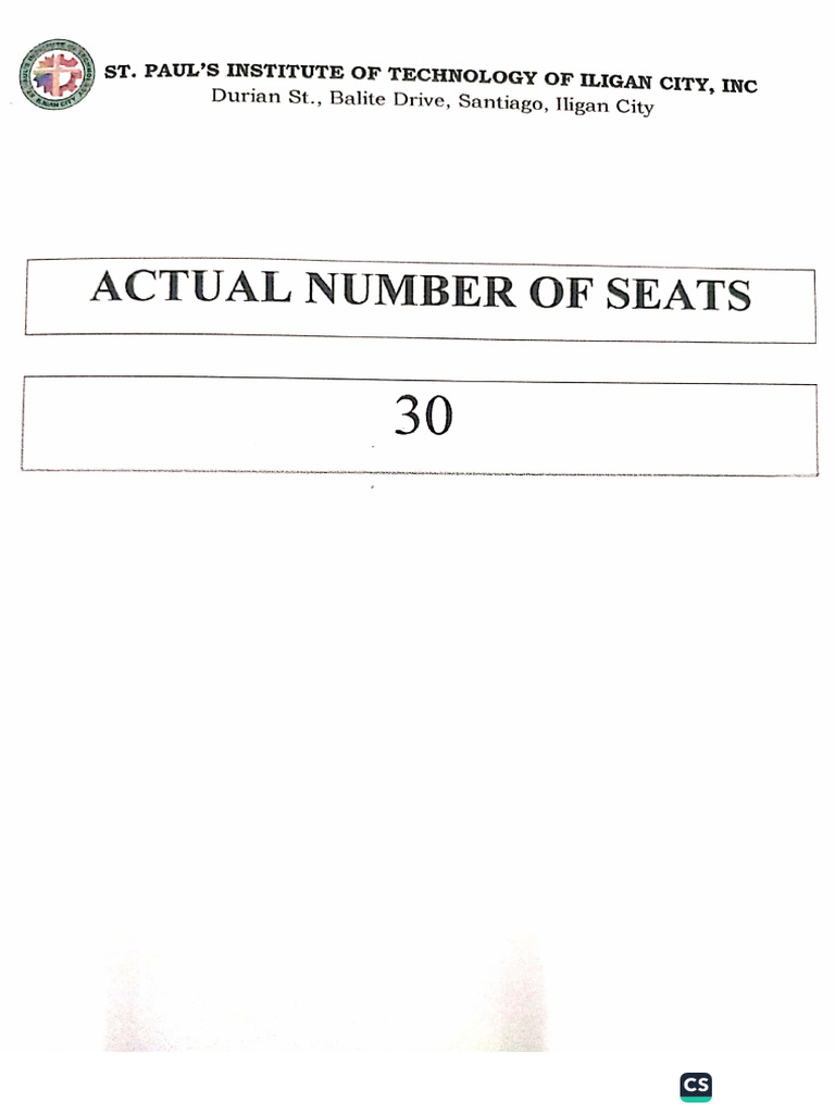 E.32. ACTUAL NUMBER OF SEATS | PDF