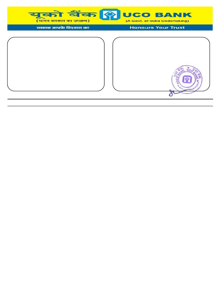 UCO Bank Statement Sample PDF | PDF