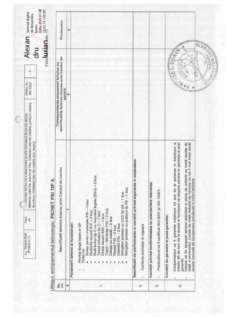 04 Fisa Tehnica - Pichet PSI | PDF
