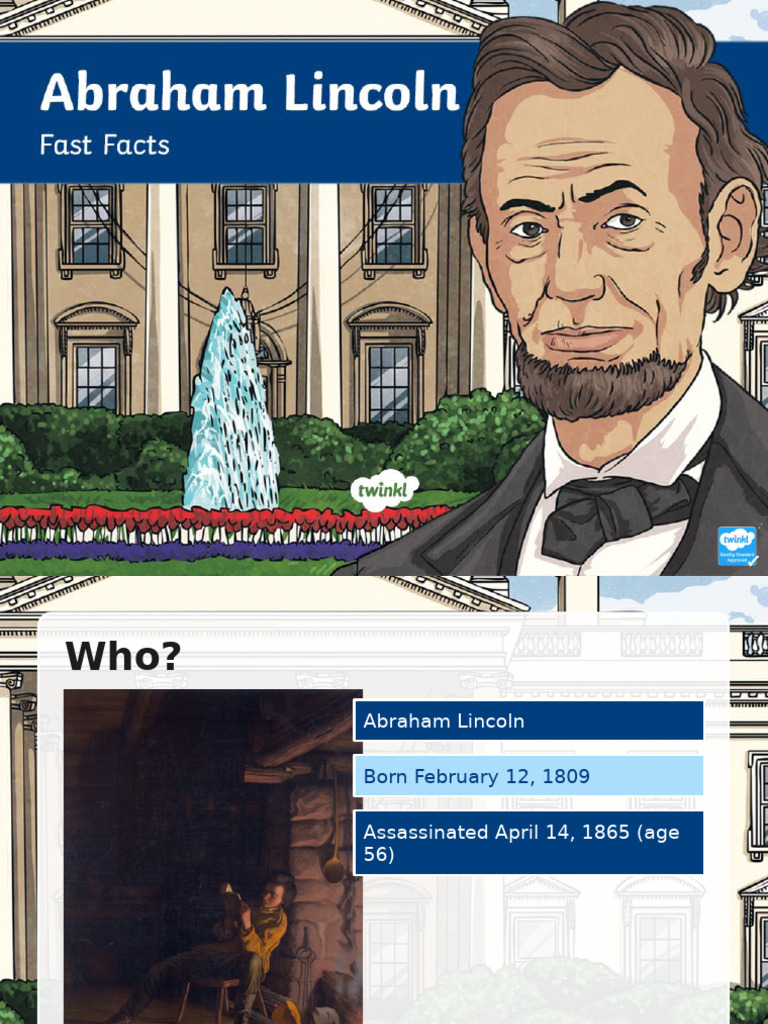 Abraham Lincoln Fast Facts Powerpoint - Ver - 2 | PDF