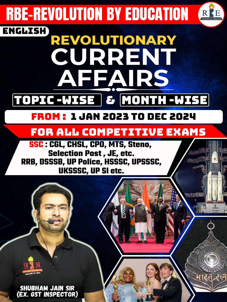 RBE Revolution Current Affairs Ebook Jan 2023 To Dec 2024 | PDF ...