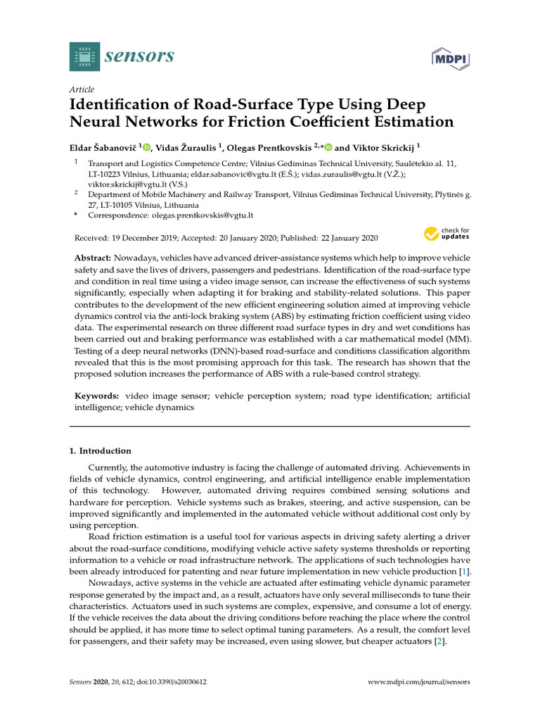 2020 Q1 Identification of Road-Surface Type Using Deep Neural Networks For Friction Coefficient ...