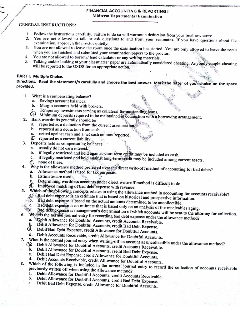 FAR I Midterm Exam 2 | PDF