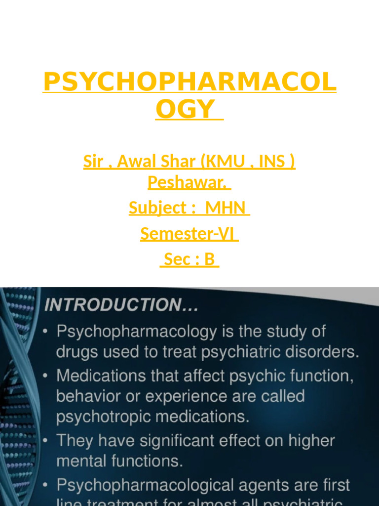 Unit 5 Psychopharmacol-Wps Office | PDF
