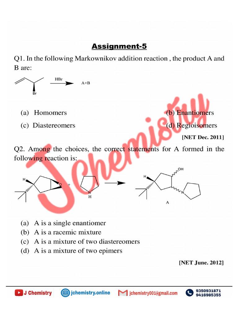 Stereochemistry_Assignment_5SRM | PDF