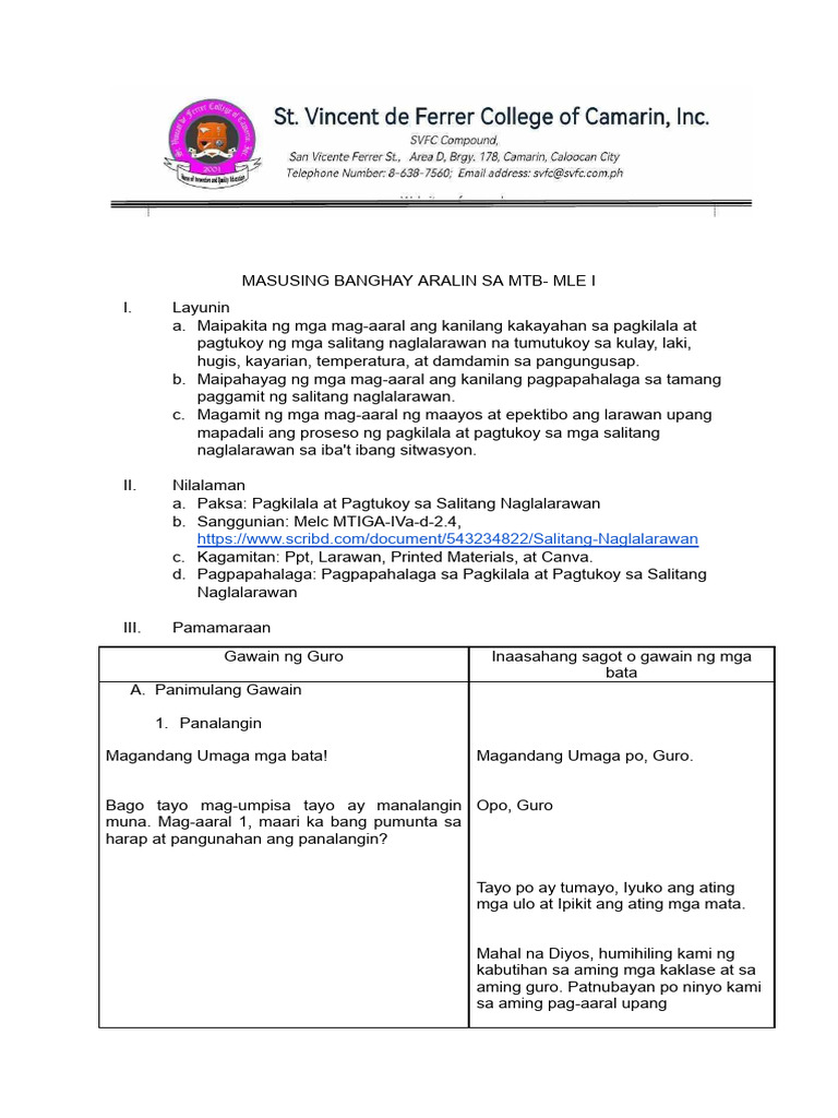 Detailed Lesson Plan Sa MTB Mle | PDF