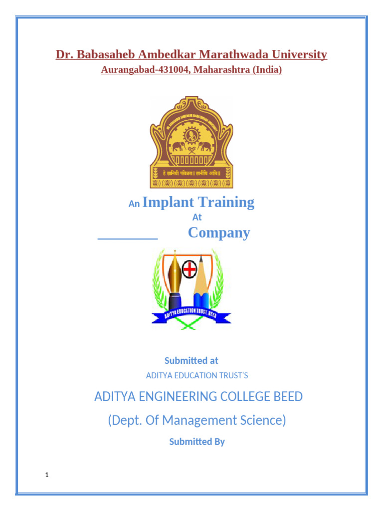 MBA Implant Training Report 2022-2023 | PDF