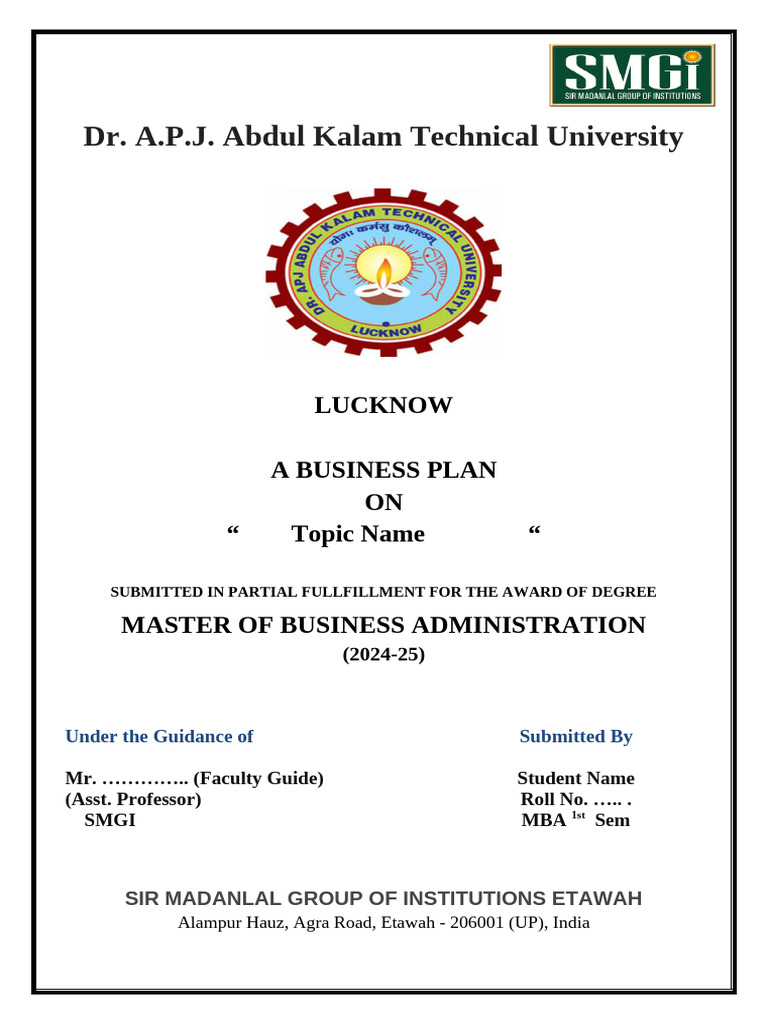 MBA 1st Semester MP certificates & format | PDF | Vocational Education ...