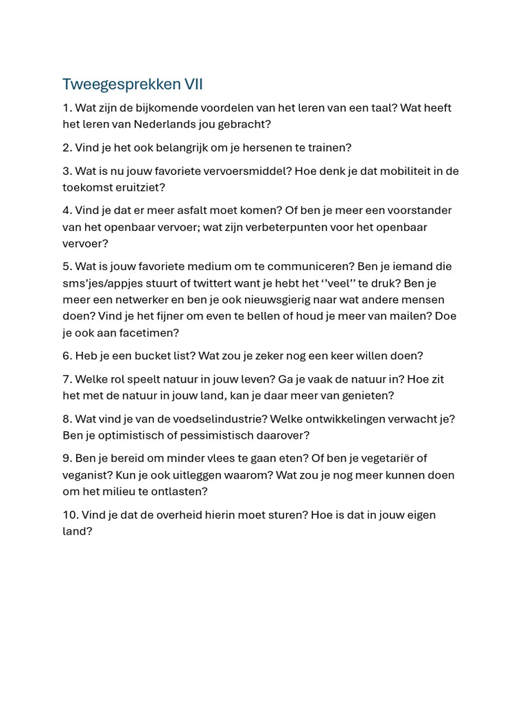 Tweegesprek VII - SS5 | PDF