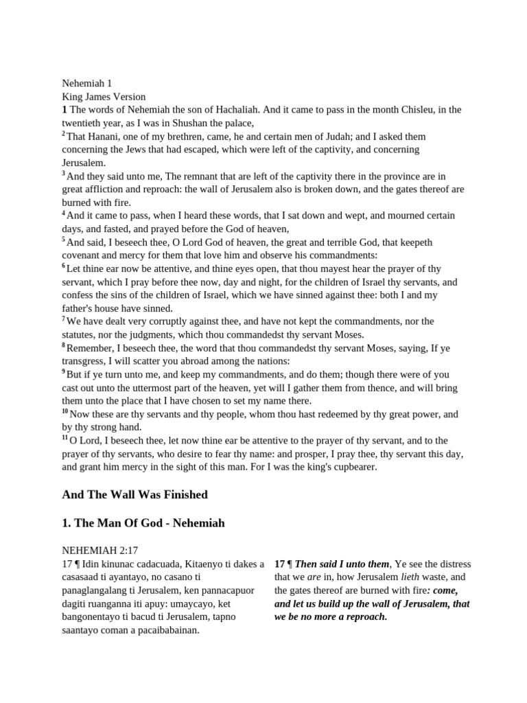 And The Wall Was Finished | PDF | Ten Commandments | Thou