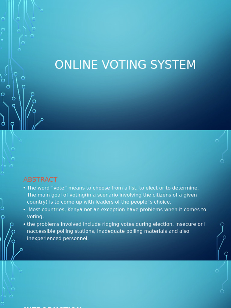 Online Voting System | PDF | Electronic Voting | Voting
