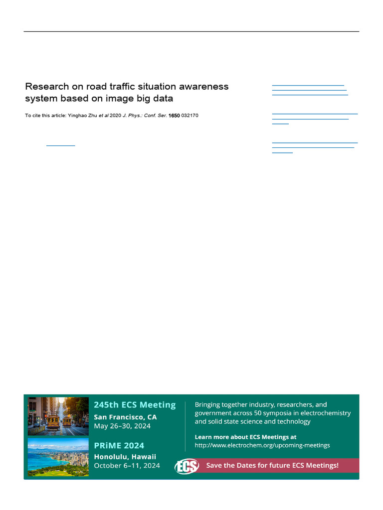 Road Traffic Awareness via Big Data Analysis | PDF | Artificial Neural ...