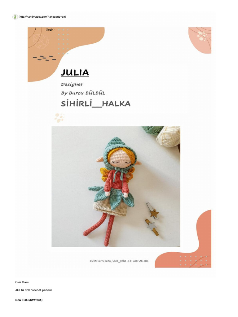 JULIA Doll Crochet Pattern | PDF | Crochet