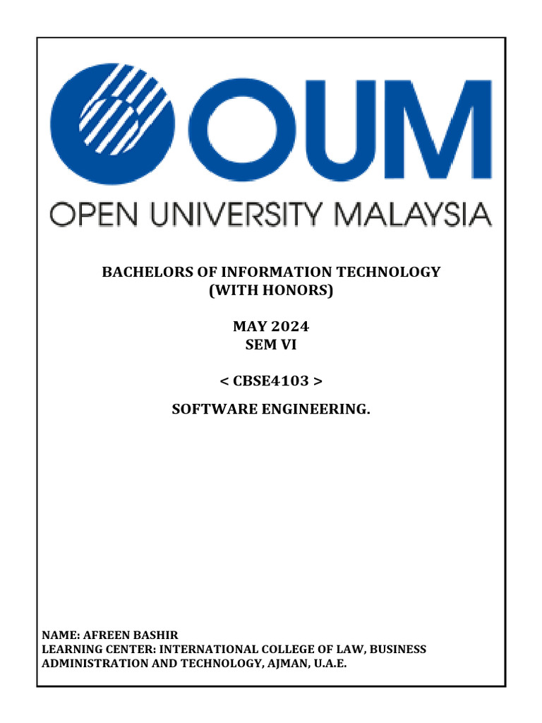 SOFTWARE ENGINEERING ASSIGNMENT (Final) | PDF | Agile Software ...