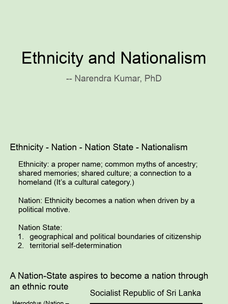 Ethnicity, Nationalism, and Nation-States | PDF | Nationalism | Ethnicity