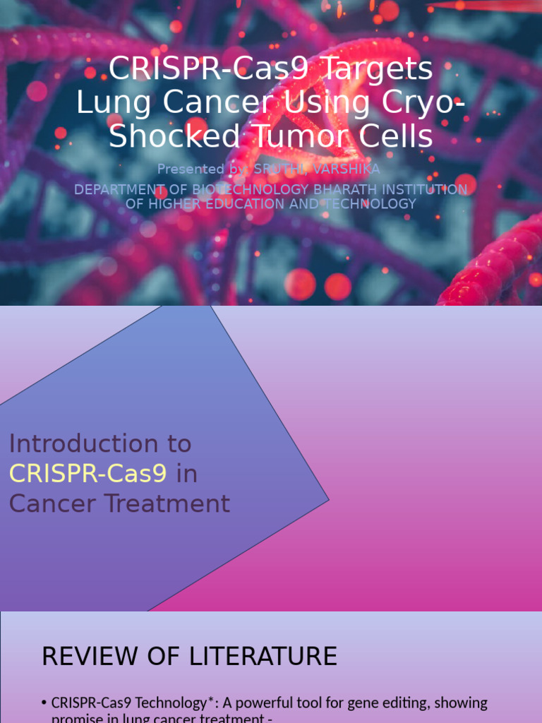 CRISPR-Cas9 and Cryo-Shocked Cells in Lung Cancer | PDF | Cancer | Lung ...
