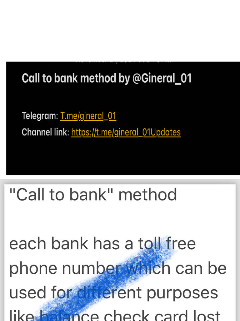 2025 Call To Bank Method @gineral - 01 | PDF