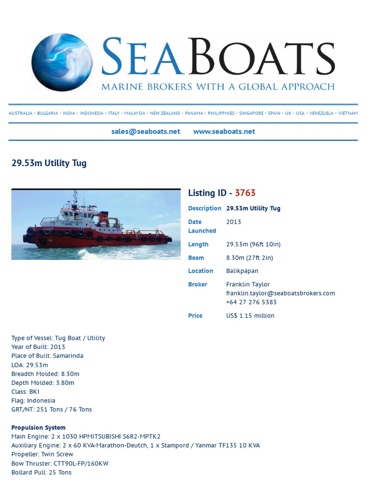 SeaBoats-ID3763 | PDF | Ships | Water Transport