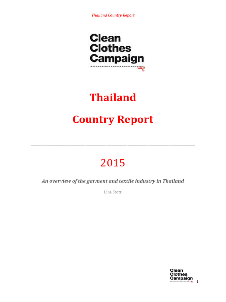 Thailand Country Report 2.2015 | PDF | International Labour ...