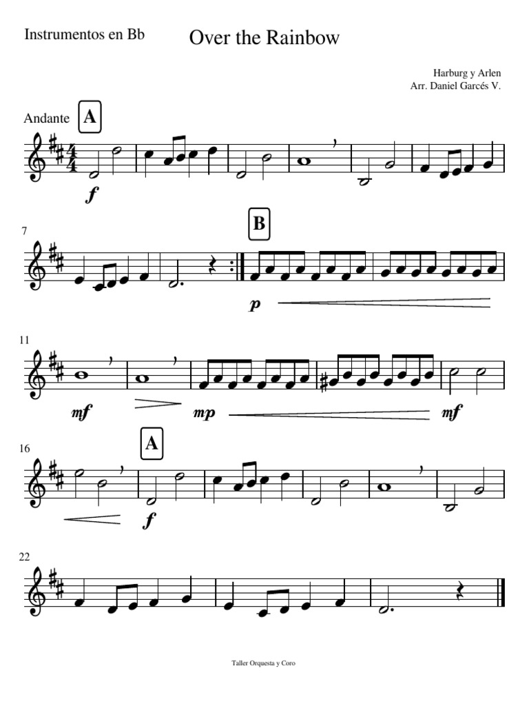 Over The Rainbow - BB | PDF