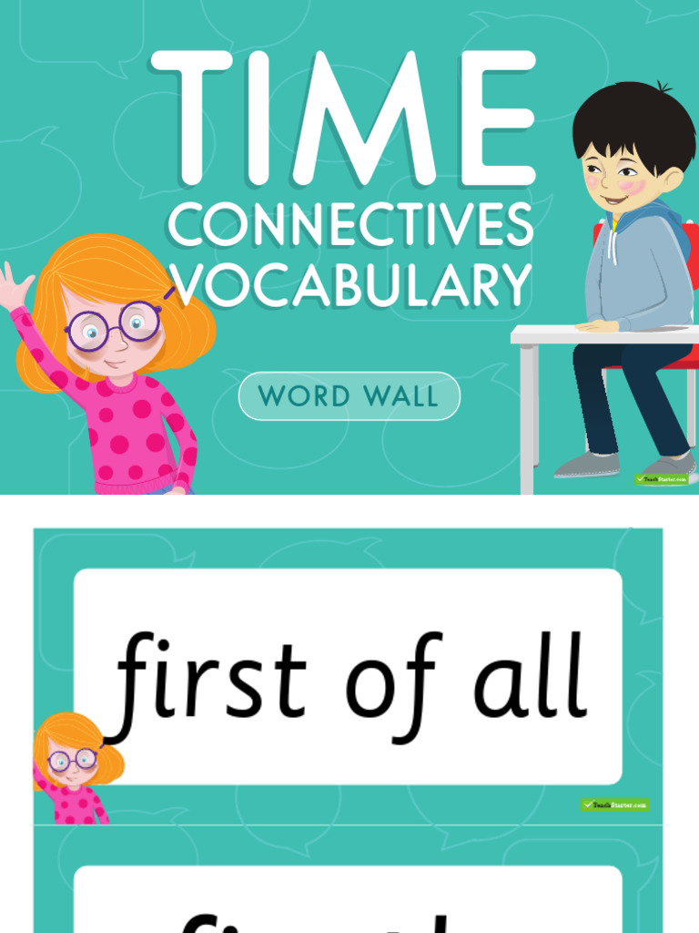 Time Connectives Vocabulary List | PDF